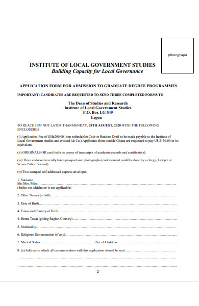 FREE 53+ Graduate Forms in PDF | MS Word | Excel