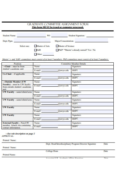 FREE 53+ Graduate Forms in PDF | MS Word | Excel