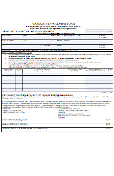 FREE 53+ Graduate Forms in PDF | MS Word | Excel