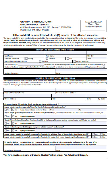 FREE 53+ Graduate Forms in PDF | MS Word | Excel