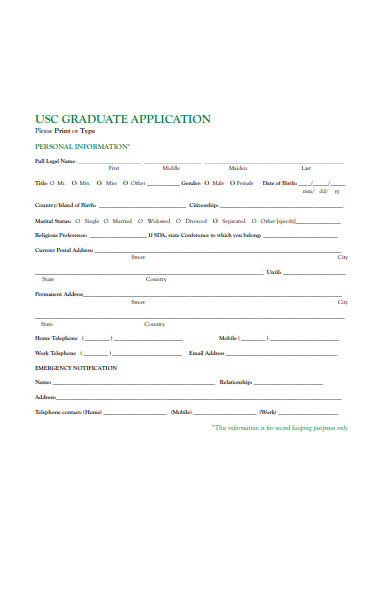 FREE 53+ Graduate Forms in PDF | MS Word | Excel