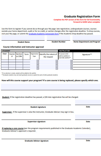 FREE 53+ Graduate Forms in PDF | MS Word | Excel