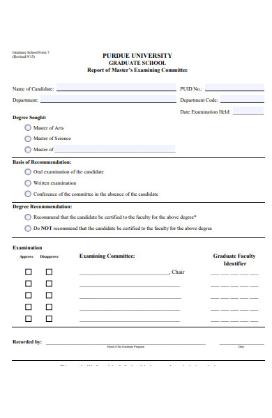 FREE 53+ Graduate Forms in PDF | MS Word | Excel