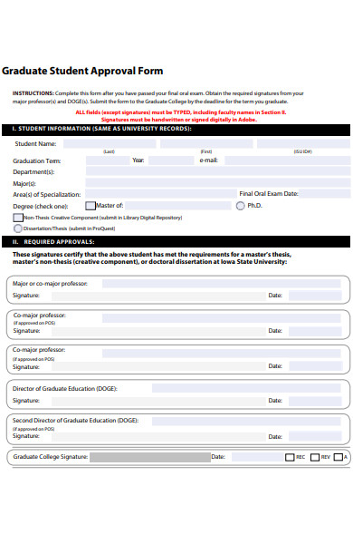 FREE 53+ Graduate Forms in PDF | MS Word | Excel