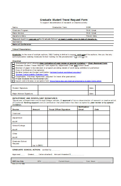 FREE 53+ Graduate Forms in PDF | MS Word | Excel