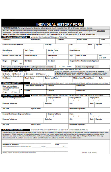 FREE 49+ History Forms in PDF | Ms Word | Excel