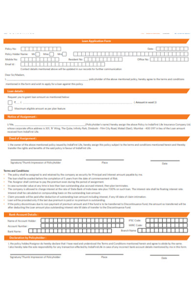 FREE 55+ Loan Forms in PDF | MS Word | Excel