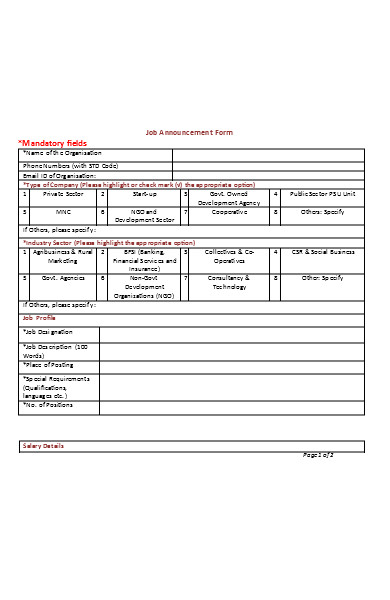 FREE 50+ Job Forms Download – How to Create Guide, Tips