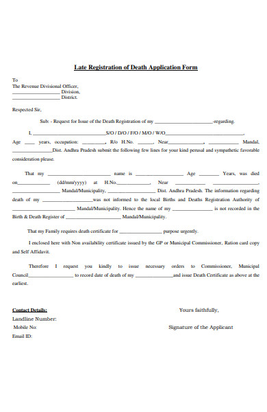 FREE 54+ Death Form Samples, PDF, MS Word, Google Docs