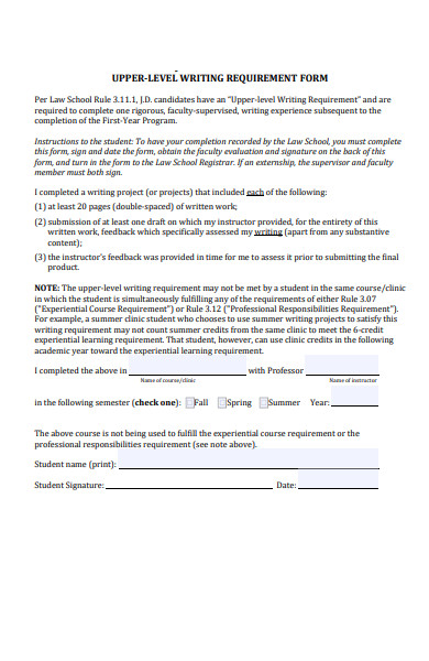 FREE 31+ Requirement Forms in PDF | MS Word | Excel