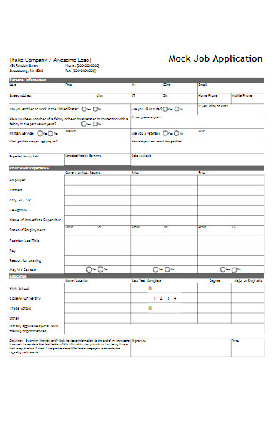 FREE 50+ Job Forms Download – How to Create Guide, Tips