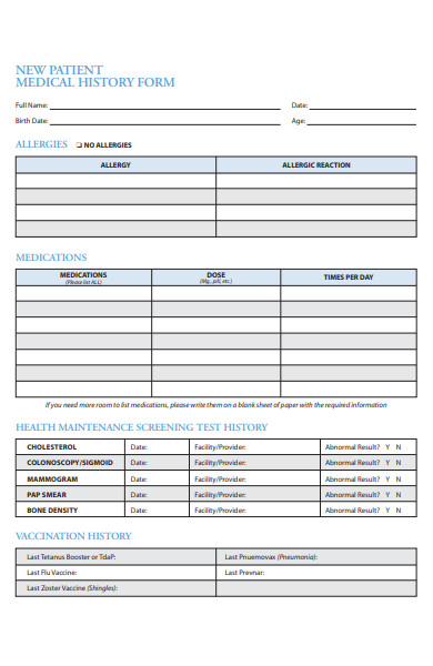 FREE 49+ History Forms in PDF | Ms Word | Excel