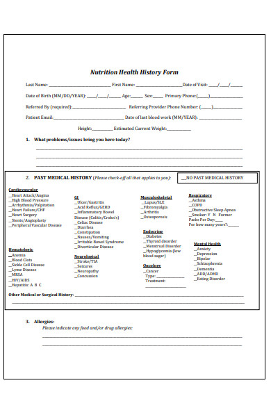 FREE 49+ History Forms in PDF | Ms Word | Excel