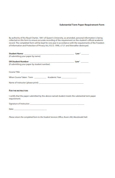 FREE 31+ Requirement Forms in PDF | MS Word | Excel