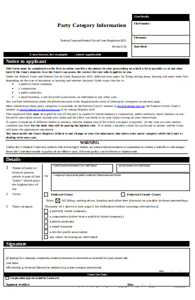 FREE 49+ Party Forms in PDF | MS Word | Excel