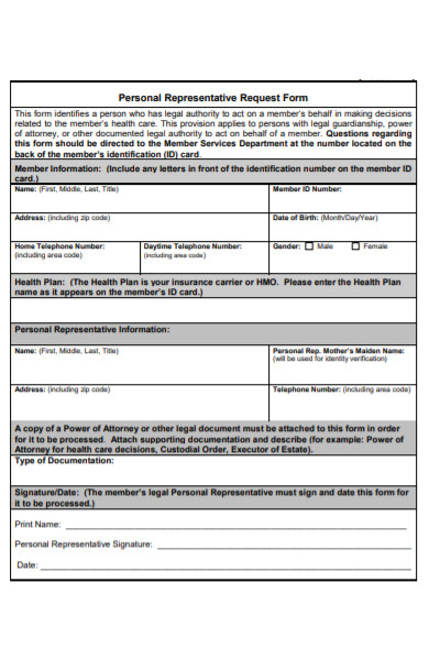 FREE 44+ Representative Forms in PDF | MS Word