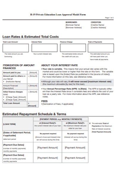 FREE 55+ Loan Forms in PDF | MS Word | Excel