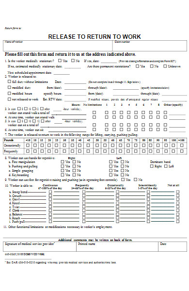 FREE 50+ Work Forms in PDF | MS Word