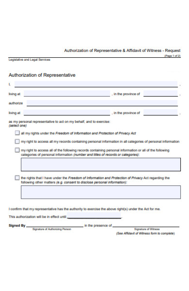 FREE 44+ Representative Forms in PDF | MS Word