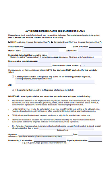 FREE 44+ Representative Forms in PDF | MS Word