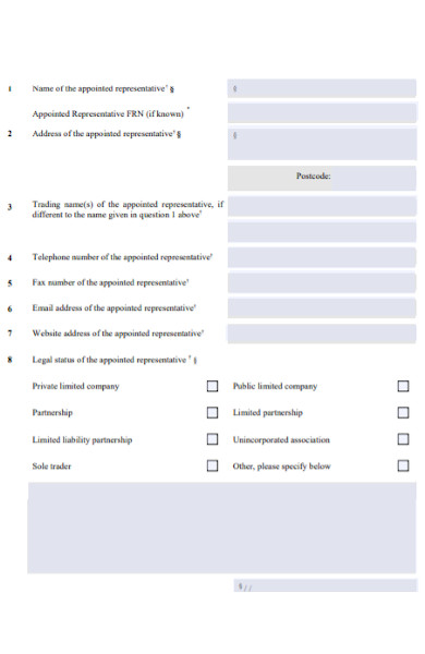FREE 44+ Representative Forms in PDF | MS Word