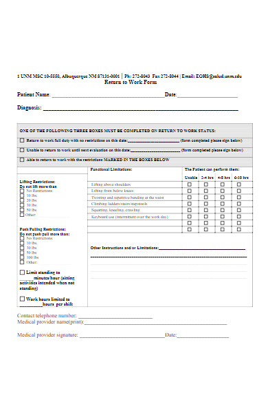 FREE 50+ Work Forms in PDF | MS Word