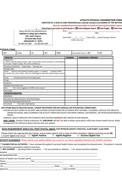 FREE 51+ Athlete Forms in PDF | MS Word