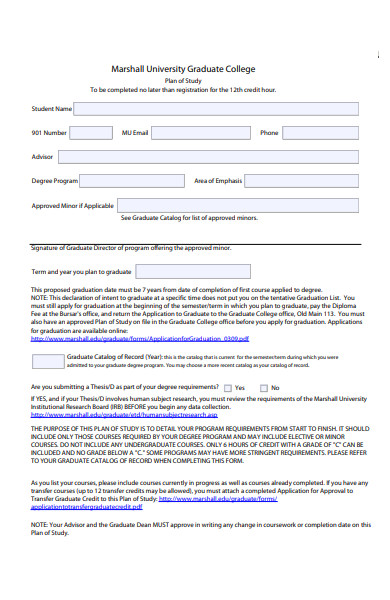 FREE 53+ Graduate Forms in PDF | MS Word | Excel