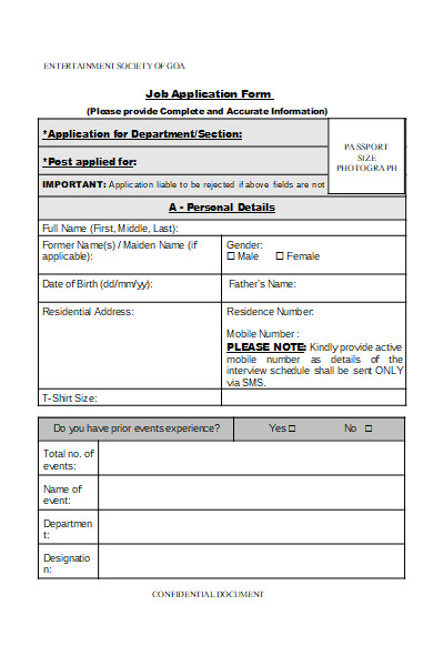 FREE 50+ Job Forms Download – How to Create Guide, Tips