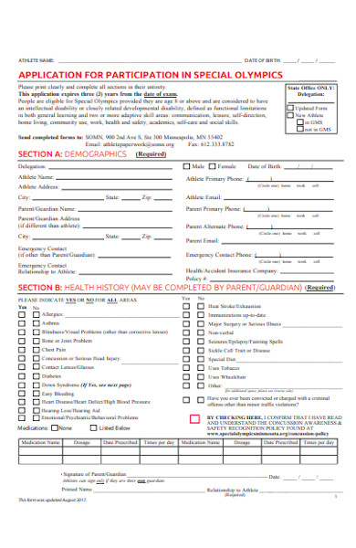 FREE 51+ Athlete Forms in PDF | MS Word