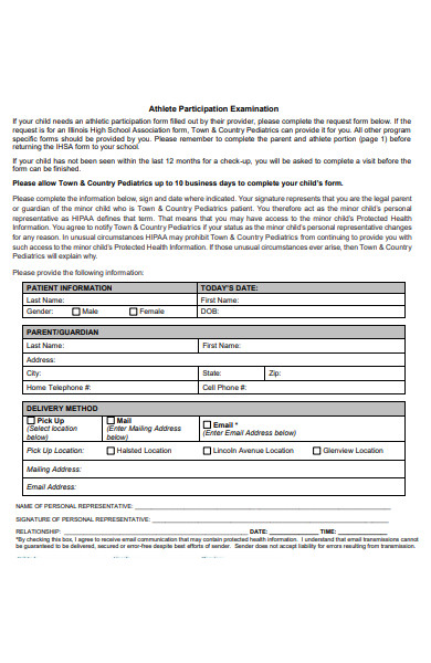 FREE 51+ Athlete Forms in PDF | MS Word