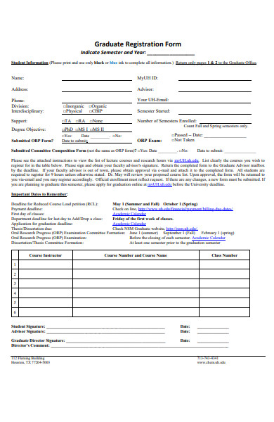 FREE 53+ Graduate Forms in PDF | MS Word | Excel