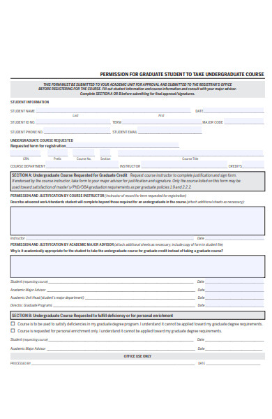 FREE 53+ Graduate Forms in PDF | MS Word | Excel
