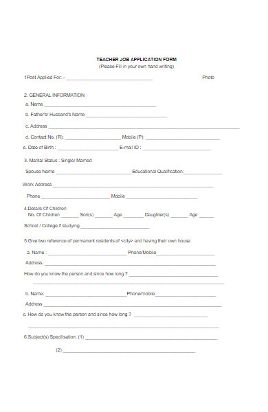 FREE 50+ Job Forms Download – How to Create Guide, Tips