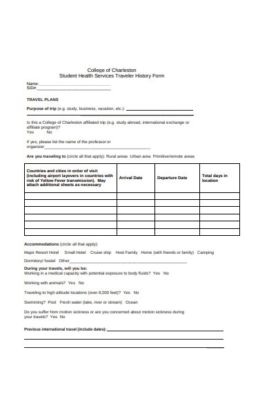 FREE 49+ History Forms in PDF | Ms Word | Excel