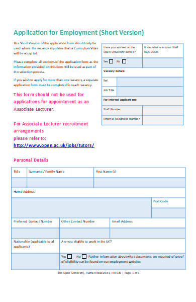 FREE 50+ Education Application Forms in PDF | MS Word | MS Excel