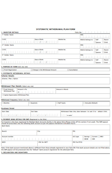 FREE 51+ Plan Forms in PDF | MS Word | Excel
