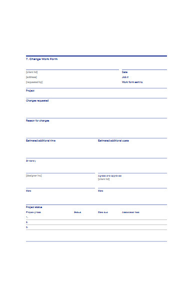 FREE 50+ Work Forms in PDF | MS Word