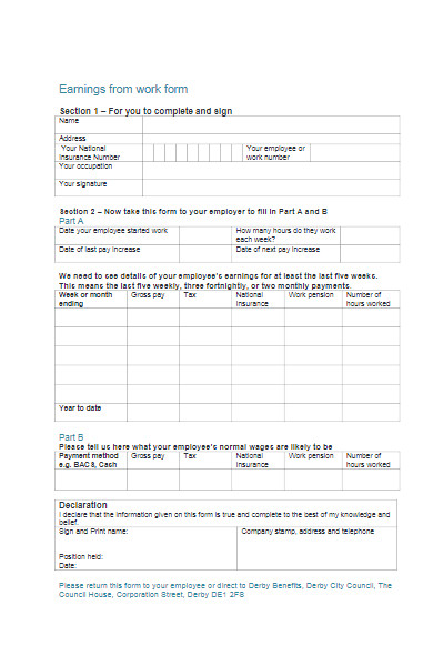 FREE 50+ Work Forms in PDF | MS Word