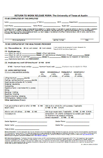 FREE 50+ Work Forms in PDF | MS Word