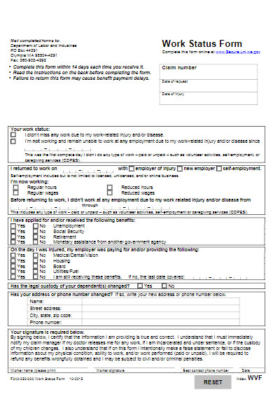 FREE 50+ Work Forms in PDF | MS Word