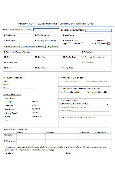 FREE 50+ Worker Forms Download – How to Create Guide, Tips