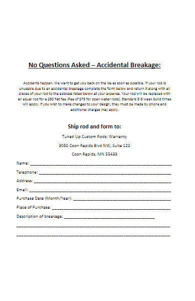 FREE 21+ Breakage Forms Download – How to Create Guide, Tips
