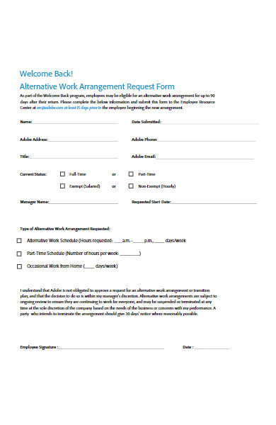 FREE 45+ Work From Home Forms in PDF | MS Word