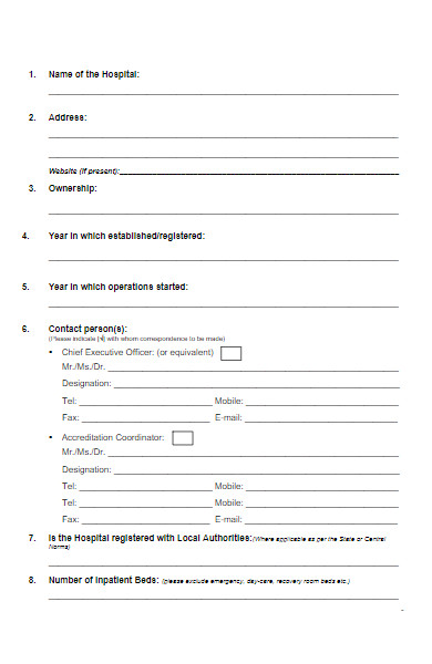 FREE 50+ Hospital Forms in PDF | MS Word | MS Excel