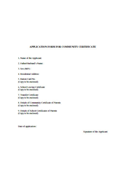 FREE 50+ Community Forms in PDF | MS Word