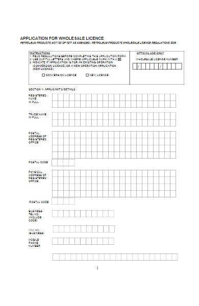 FREE 30+ Wholesale Application Forms Download – How to Create Guide, Tips