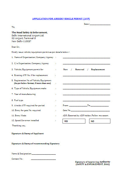 FREE 50+ Permit Forms Download – How to Create Guide, Tips