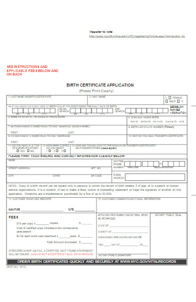 FREE 15+ Birth Forms in PDF