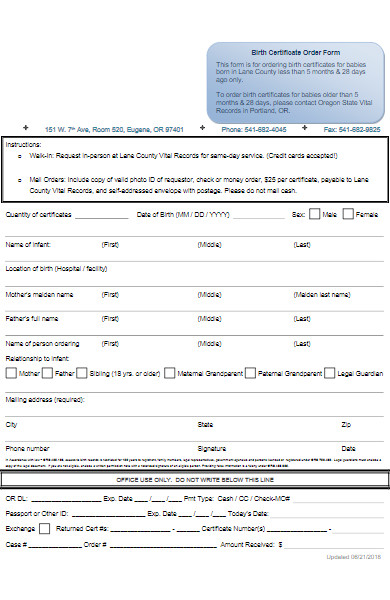 FREE 15+ Birth Forms in PDF